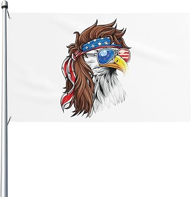 Amazon.com : Bald Eagle Mullet Merica 4th of July American Mullet Flags ...