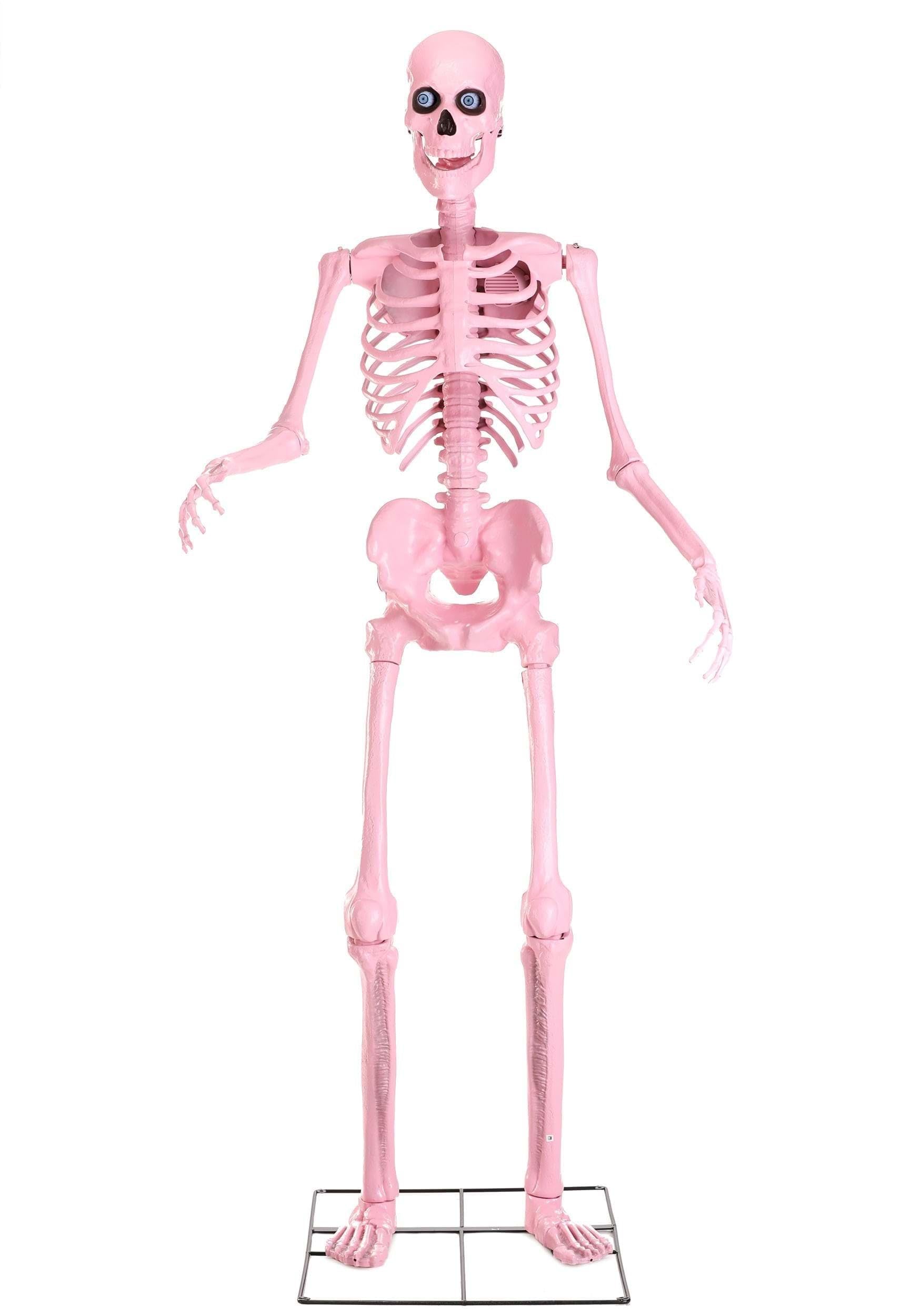 Amazon.com: Pink Animated Giant Skeleton Decoration, 8 Foot Tall Pink ...