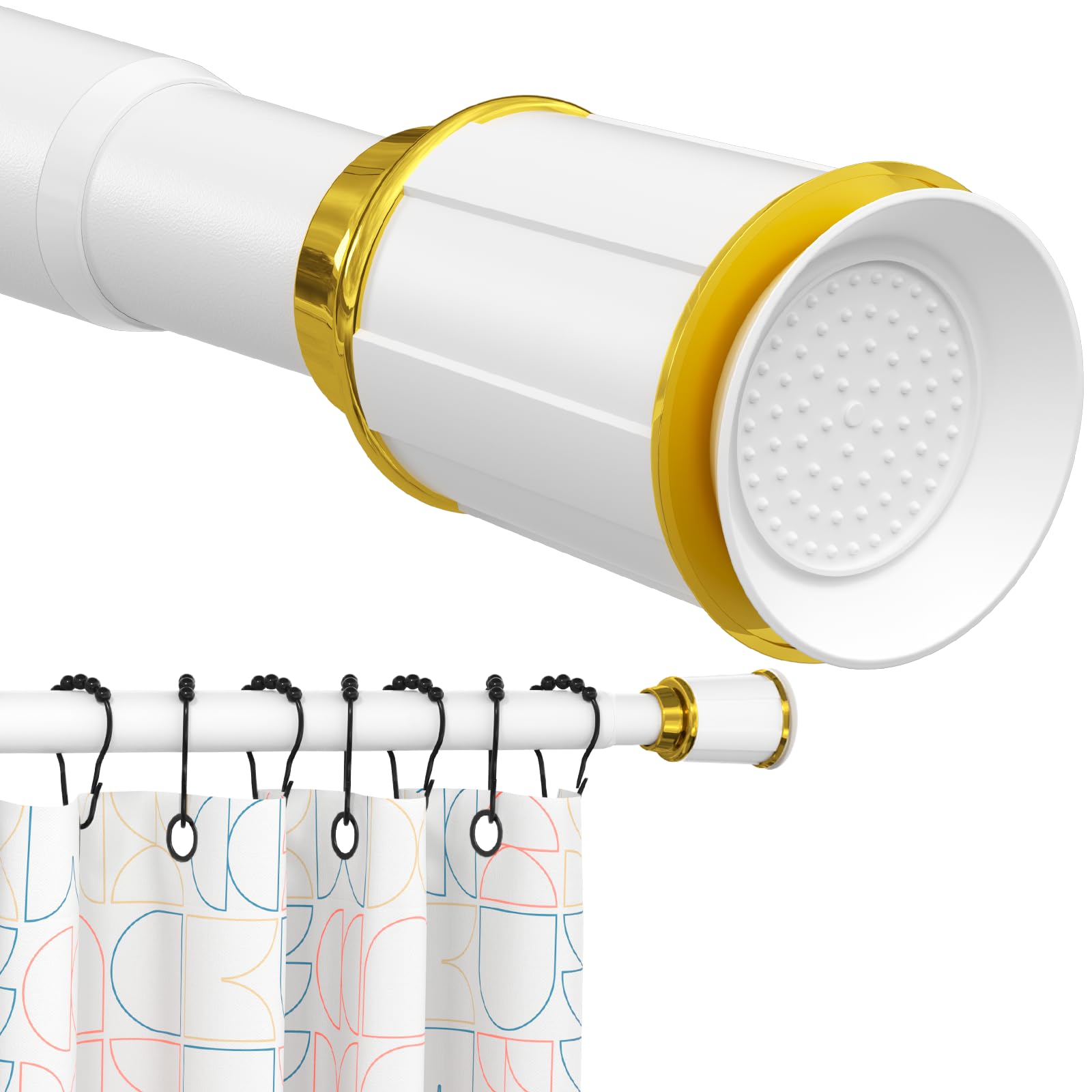 Amazon.com: ZipGlo Tension Curtain Rod No Drilling,Tension Rods for ...