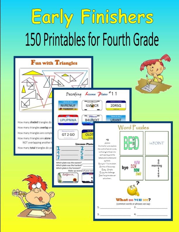 Amazon.com: Early Finishers: 150 Printables for Fourth Grade ...