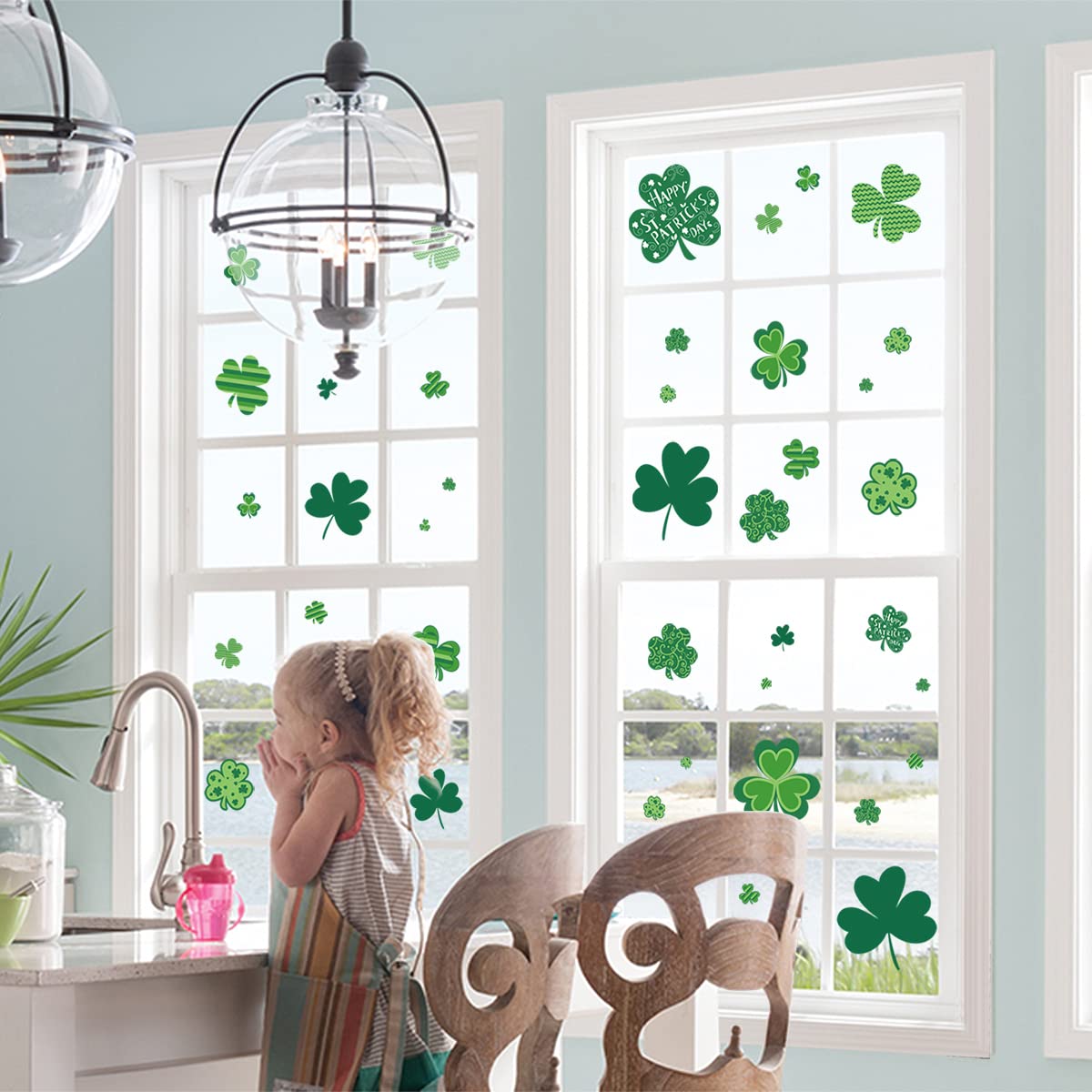Snapklik.com : St Patricks Day Window Clings, 108 PCS Reusable Shamrock ...