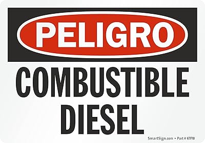 Etiqueta Bilingüe Combustible Diesel OSHA - 3.5x5 Peru | Ubuy