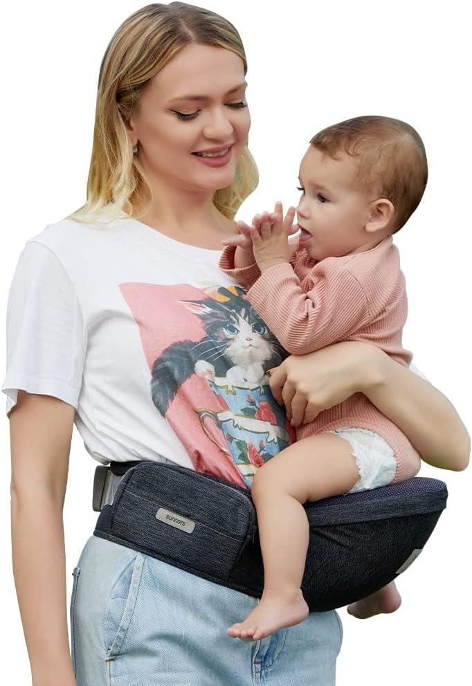 Amazon.com : Ergonomic Baby Carrier with Adjustable Strap and Pocket ...