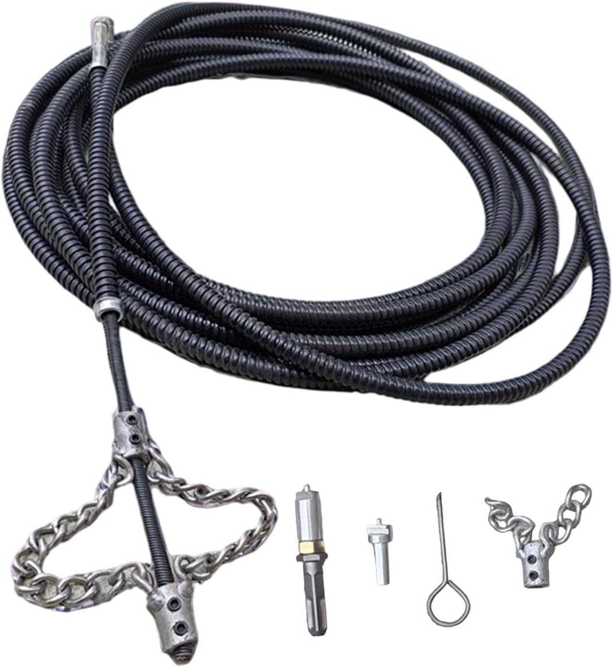 Drain Snake Cleaner Tool 1.5M/59.06 inch Drill Attachment for Sink ...