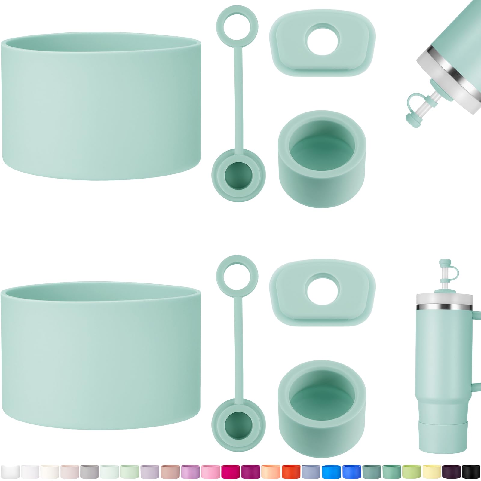 Amazon.com | HYZ 8 Piece Accessories for Stanley Cup, Silicone Spill ...