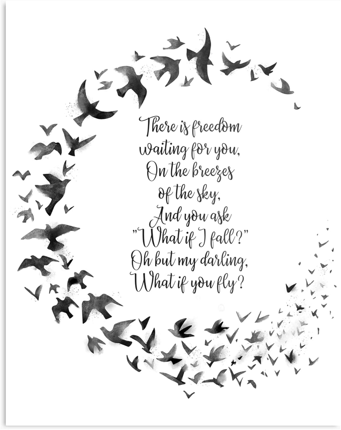 Amazon.com: What If I Fall What If You Fly Quote The Best and Style ...