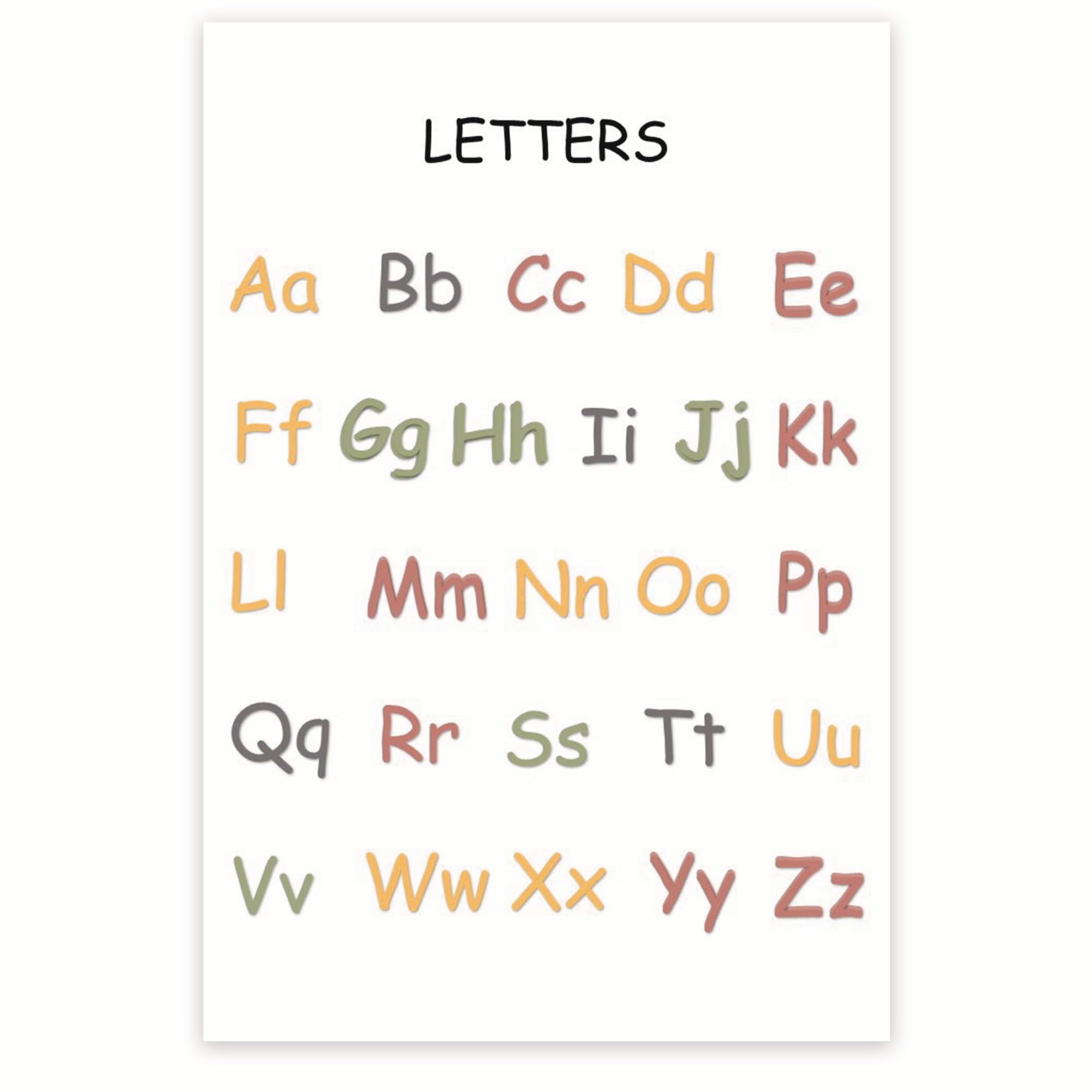 Bliss Monkey Co. Letters Of The Alphabet Classroom Poster - Uppercase ...