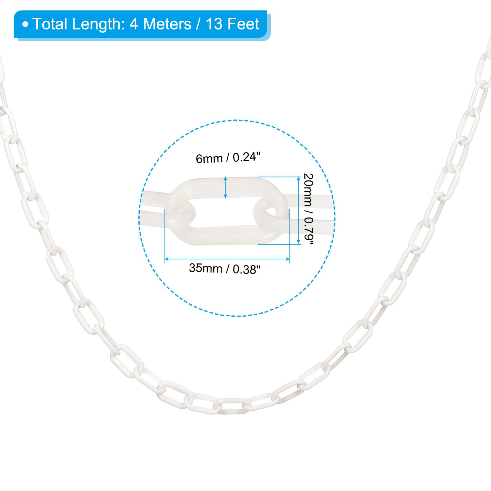 Driveway Chain Barrier Plastic Chain Links Plastic Barrier Chain For ...