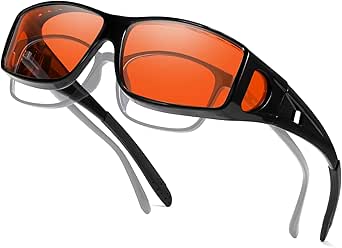 Amazon.com: Xfeel Fit Over Blue Light Blocking Glasses Over Prescription Glasses Women Men for ...