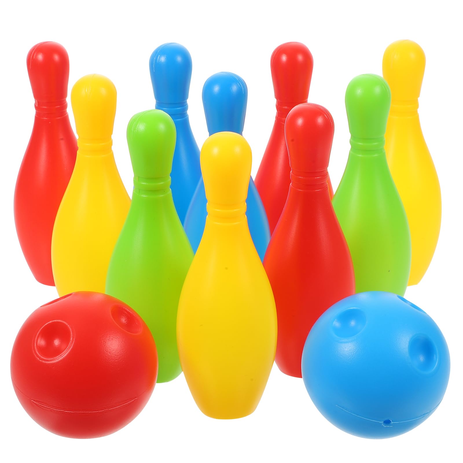 Amazon.com: Kisangel 1 Set Kids Bowling Set Includes 10 Pins and 2 ...