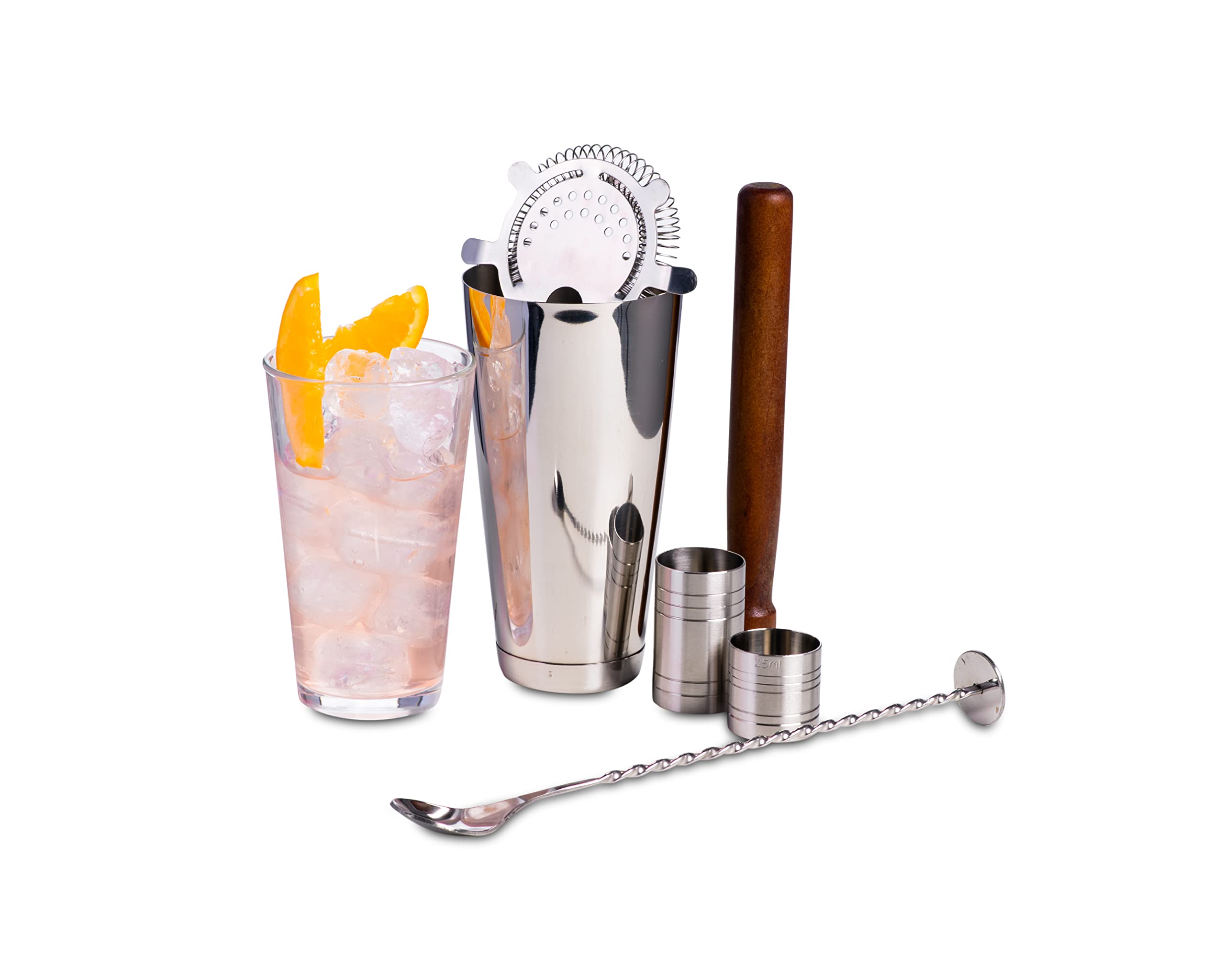 bar@drinkstuff Home Cocktail Set - Boston Cocktail Shaker Set ...