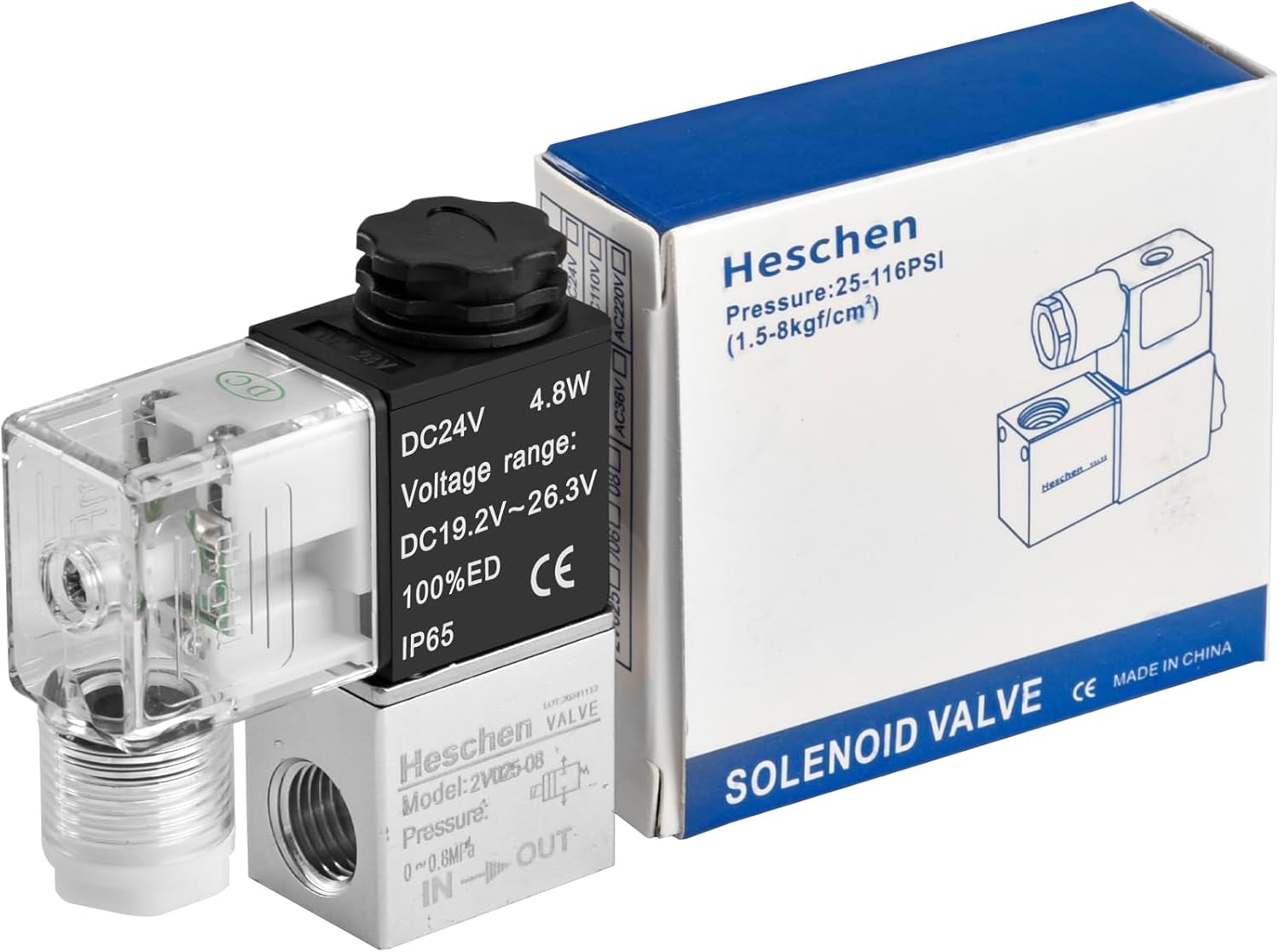 Heschen 2V025-08 Pneumatic Solenoid Valve - 24VDC Nepal | Ubuy
