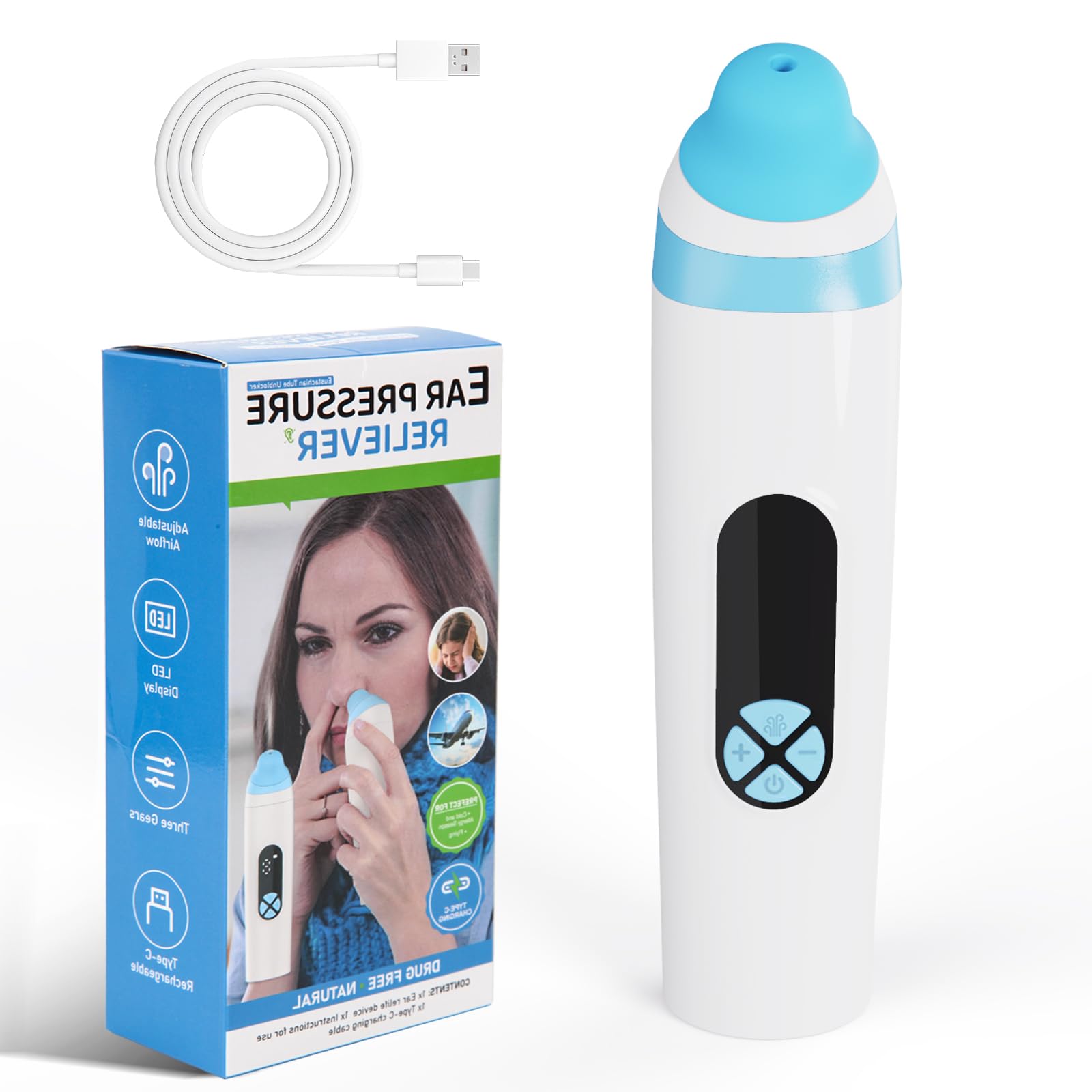 Amazon.com: OOCOME Eustachian Tube Unclogger, Ear Pressure Relief ...