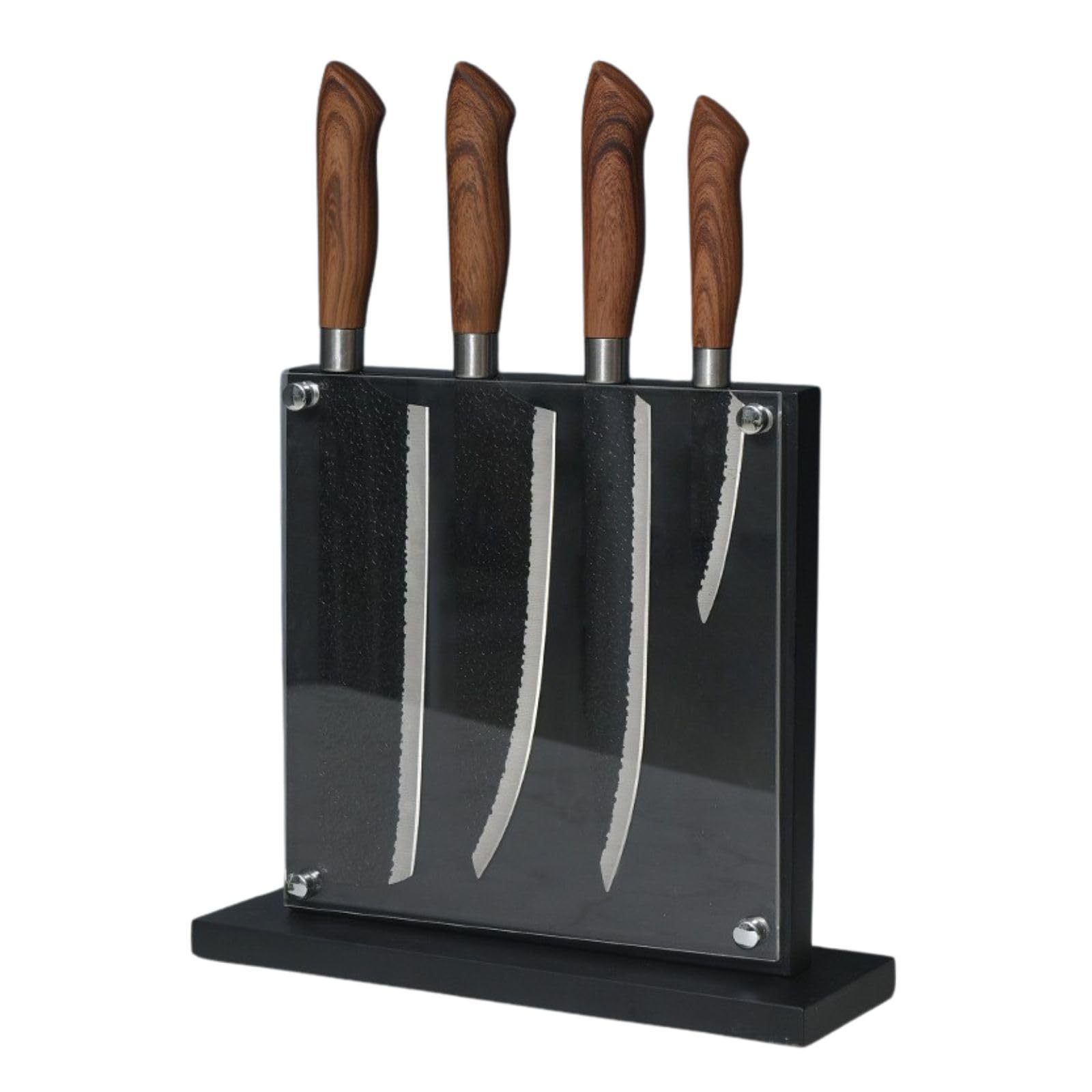 Amazon.com: Magnetic Knife Block with Acrylic Shield, Pine Wood Knife ...