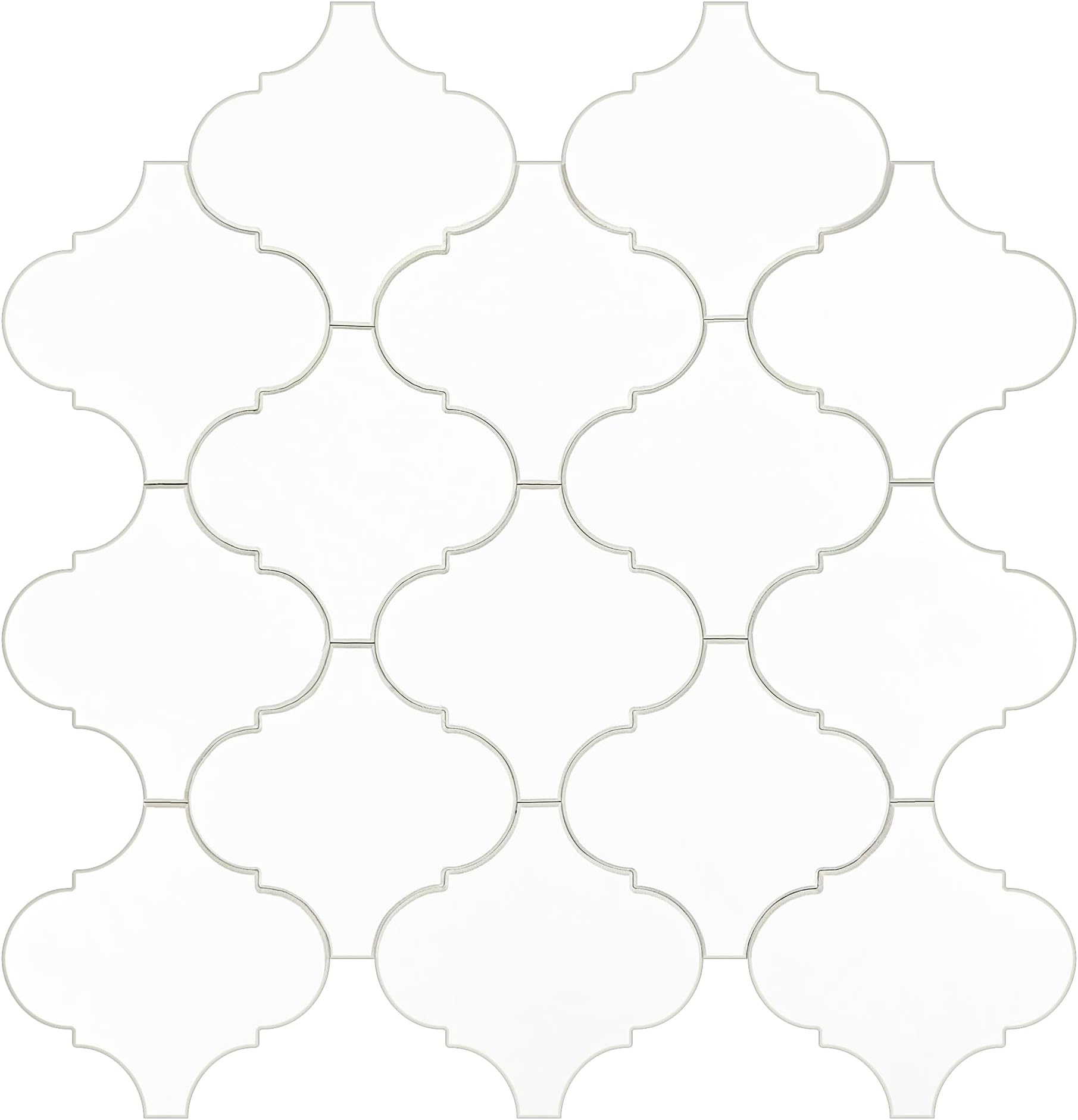 Bianco Arabesque 6mm Ceramic Mosaic Tile - Amazon.com