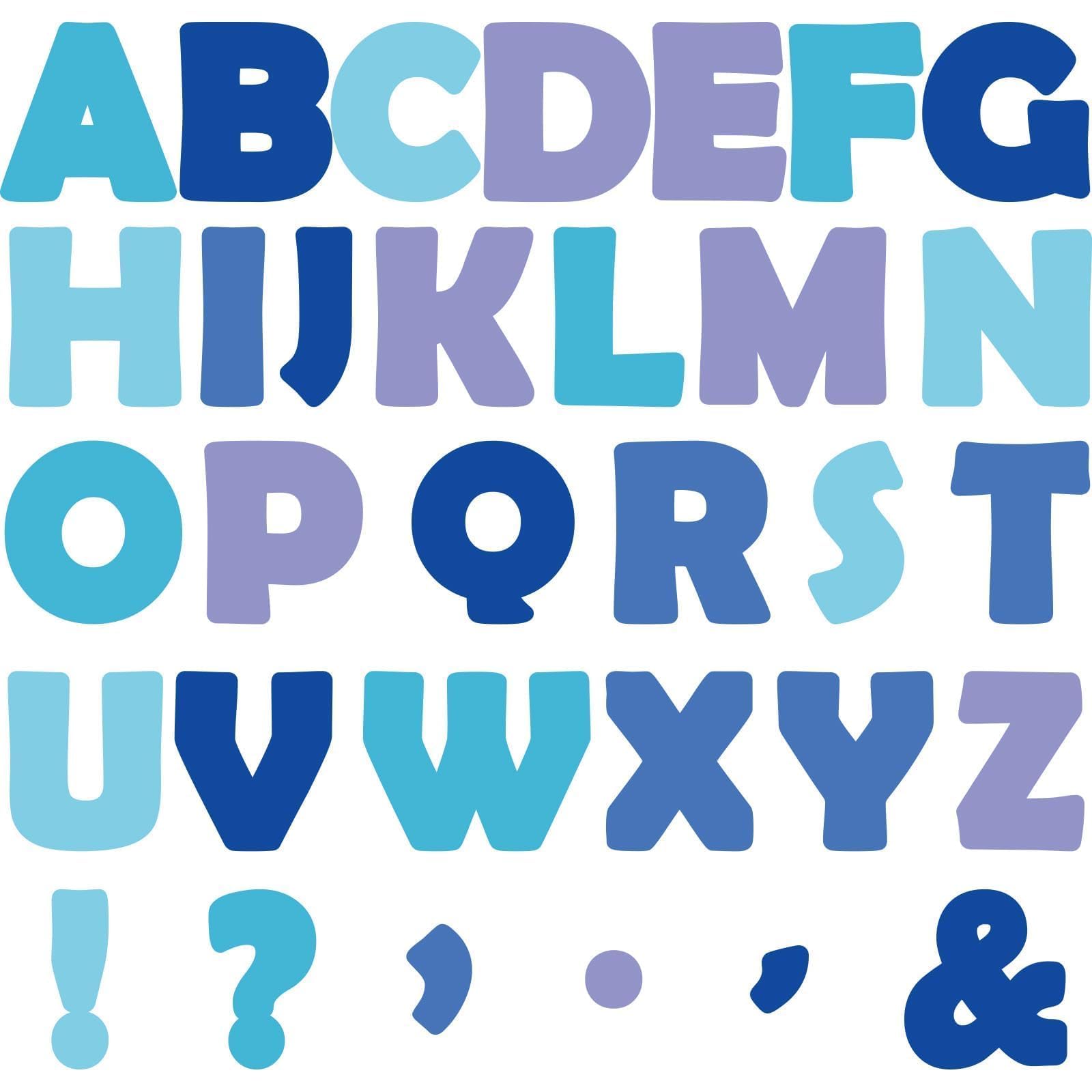 Letters For Poster Board Blue