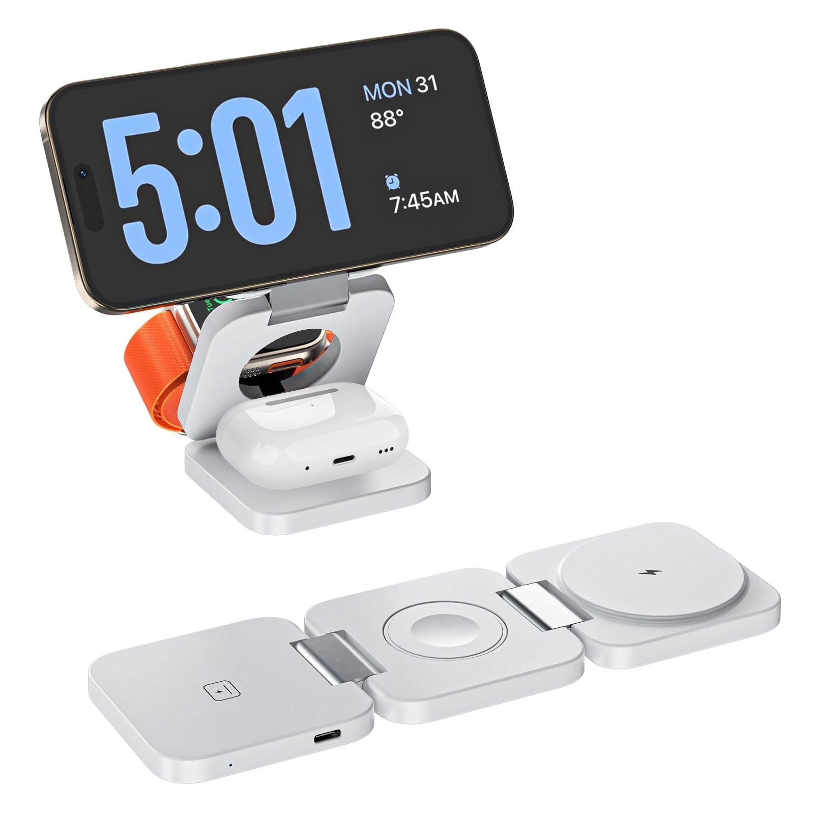 Amazon.com: Alilong 3 in 1 Charging Station for Apple, Mag-Safe ...