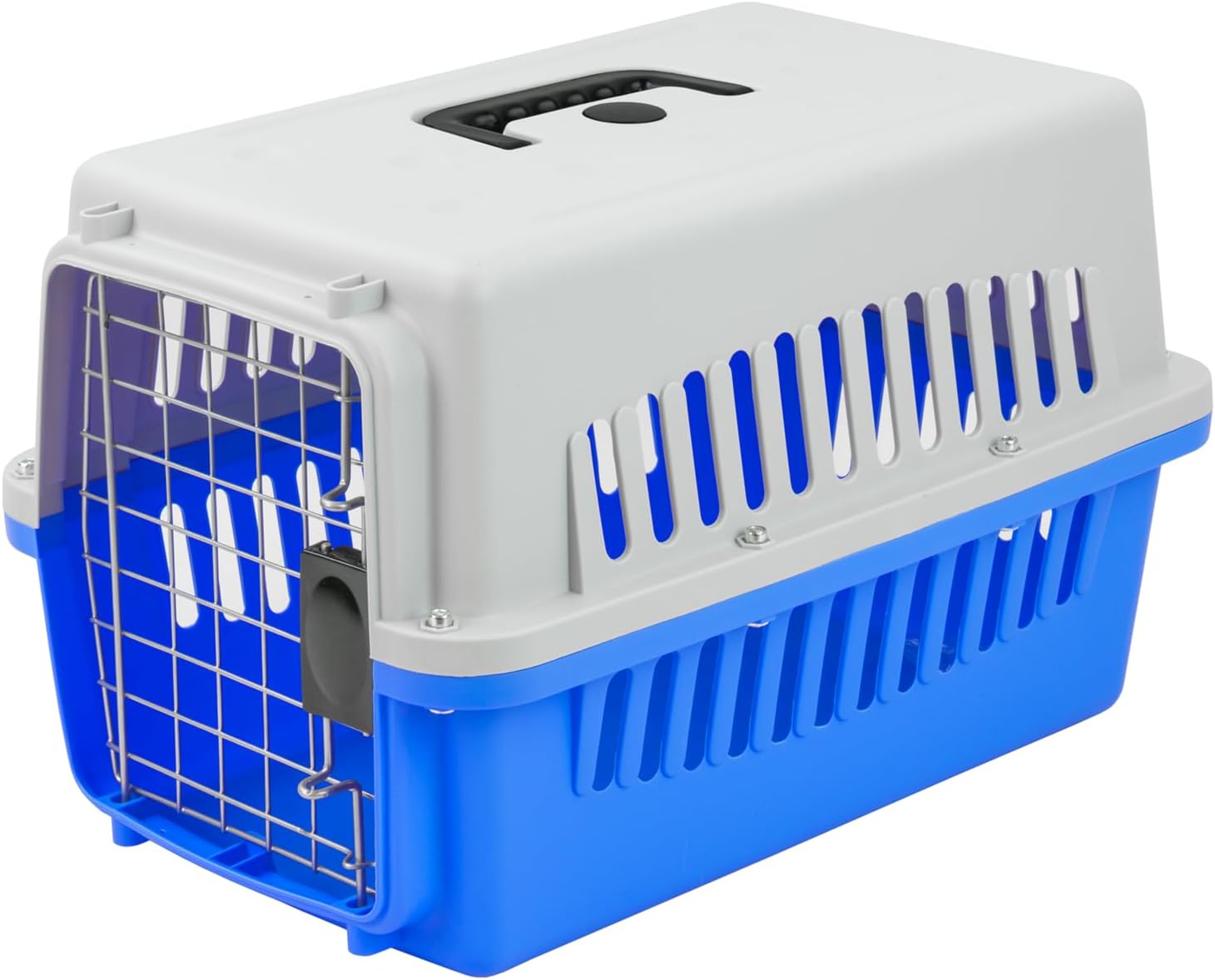 KCT Small Blue Plastic Cat Carrier Portable Cage Crate for Pet/Dog ...