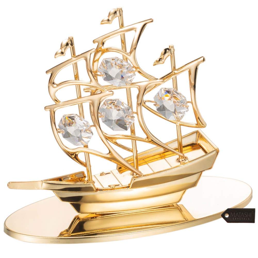 Amazon.com: Matashi 24K Gold Plated Mayflower Marine Style Decor ...