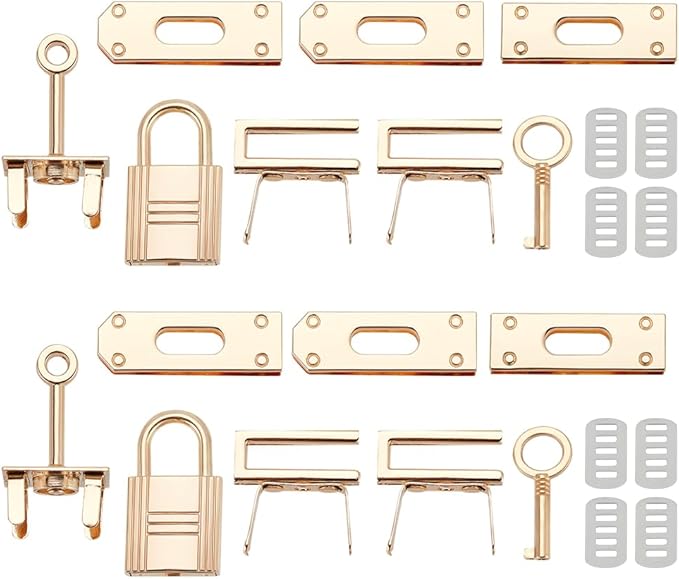 Amazon.com: WADORN 24pcs Alloy Bag Lock Clasp Set, 2 Sets Purse Closure ...