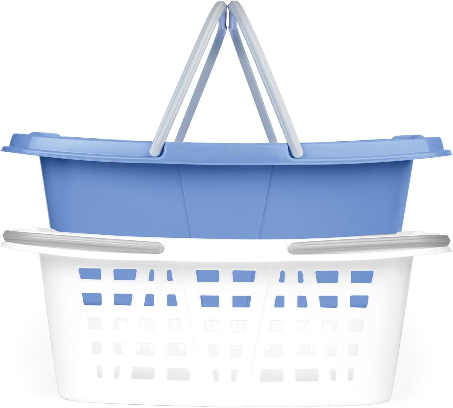 Beldray Stackable Laundry Baskets – Set Of 2, Compact Nesting Design ...