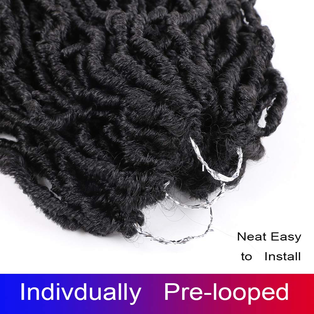 Buy 12 Inch -5Pack Soft Locs Wavy Faux Individually Locs Most Natural ...
