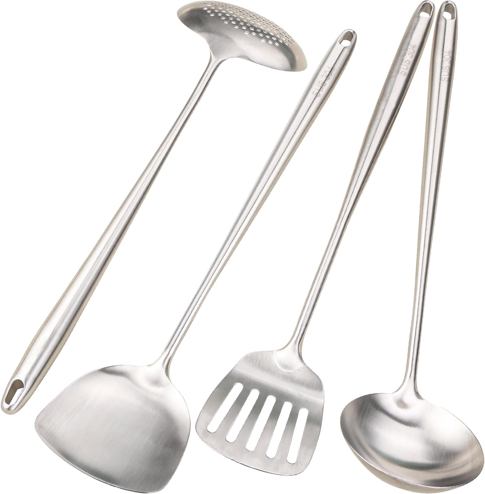 Amazon.com: Yosukata 17" Wok Spatula and Ladle Skimmer Spoon ...