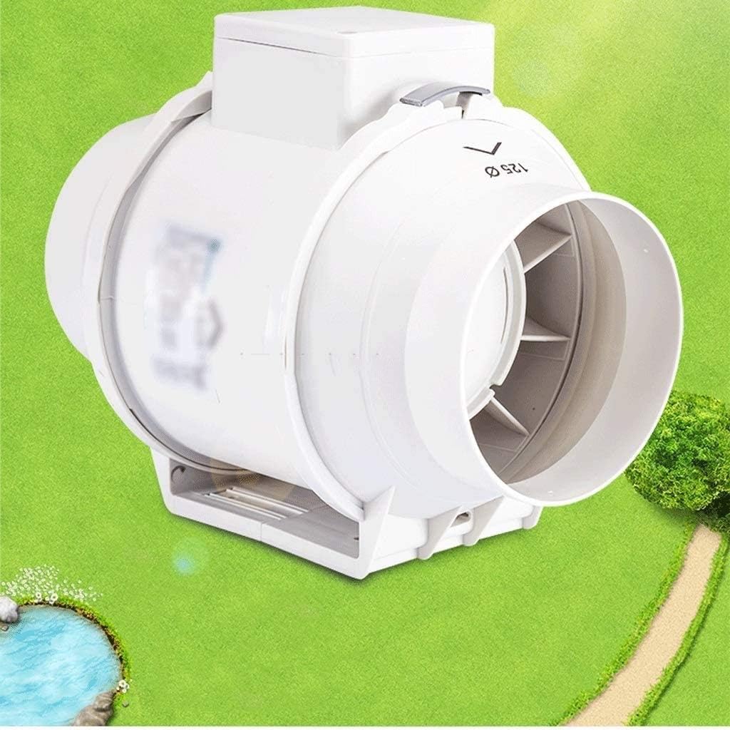 LHLLHL Ducted Ventilating Fan,Round Duct Fan Booster 5 Inch, Exhaust ...