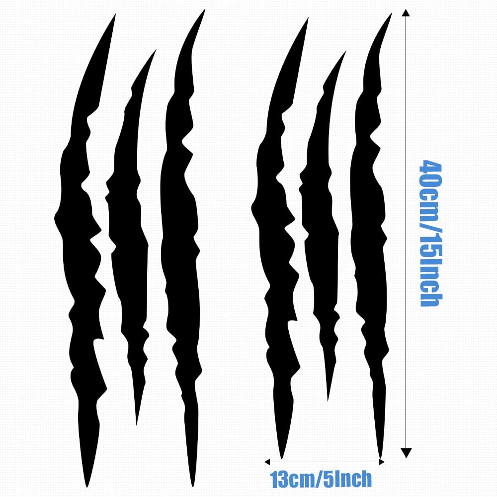 Snapklik.com : XGGYA Black Car Claw Stickers