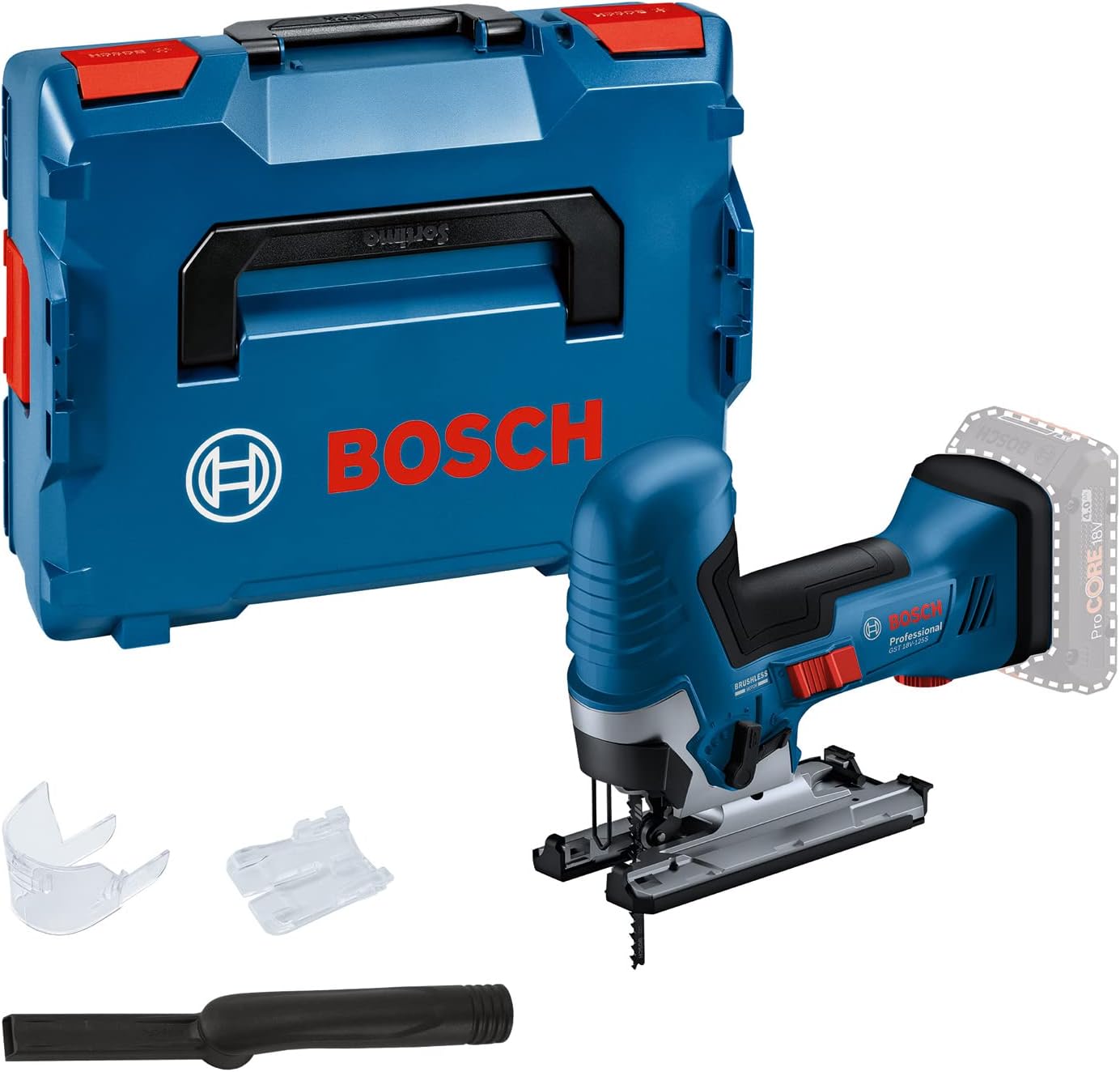 Bosch Professional Scie sauteuse sans fil 18 V GST 18 V-125 S (idéale pour les coupes courbes et ...