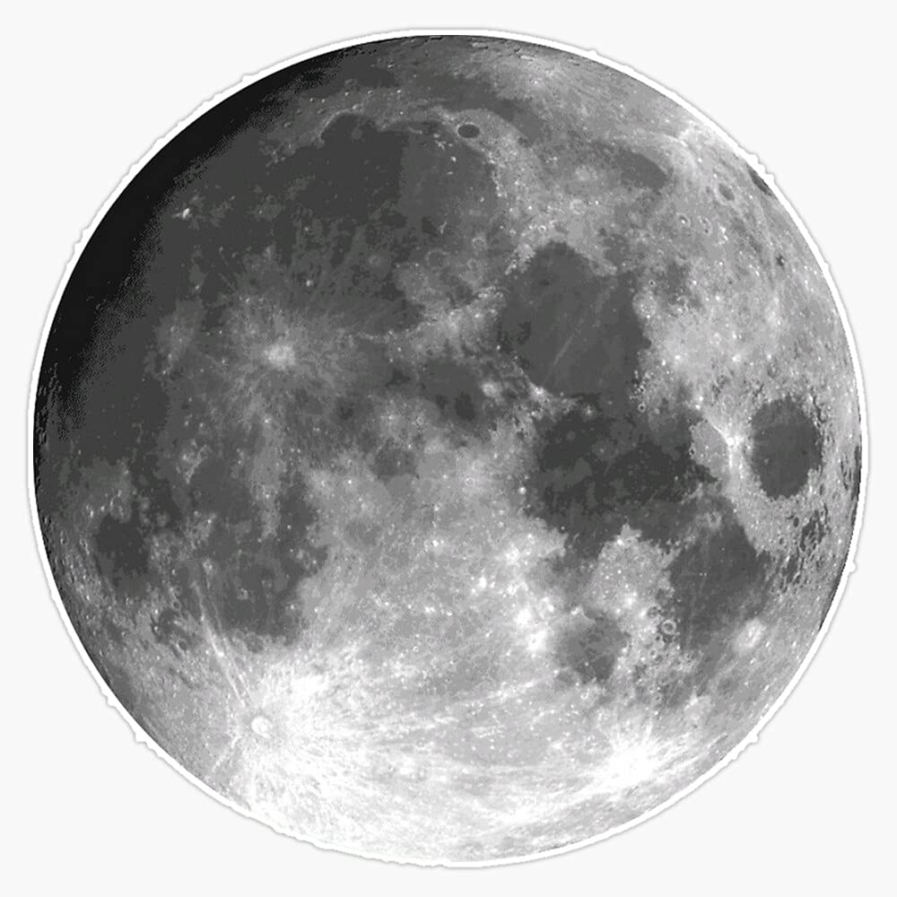 Amazon.com: Moon Vinyl Decal Wall Laptop Bumper Sticker 5" : Automotive