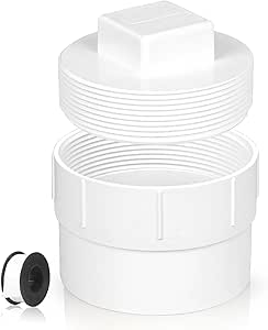 Amazon.com: 6“ PVC Sewer Cleanout Adapter with Plug - Efficient ...