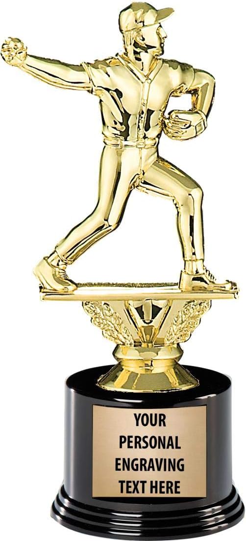Amazon.com: Baseball Pitcher Trophy With Engraving, 7" Gold Baseball ...