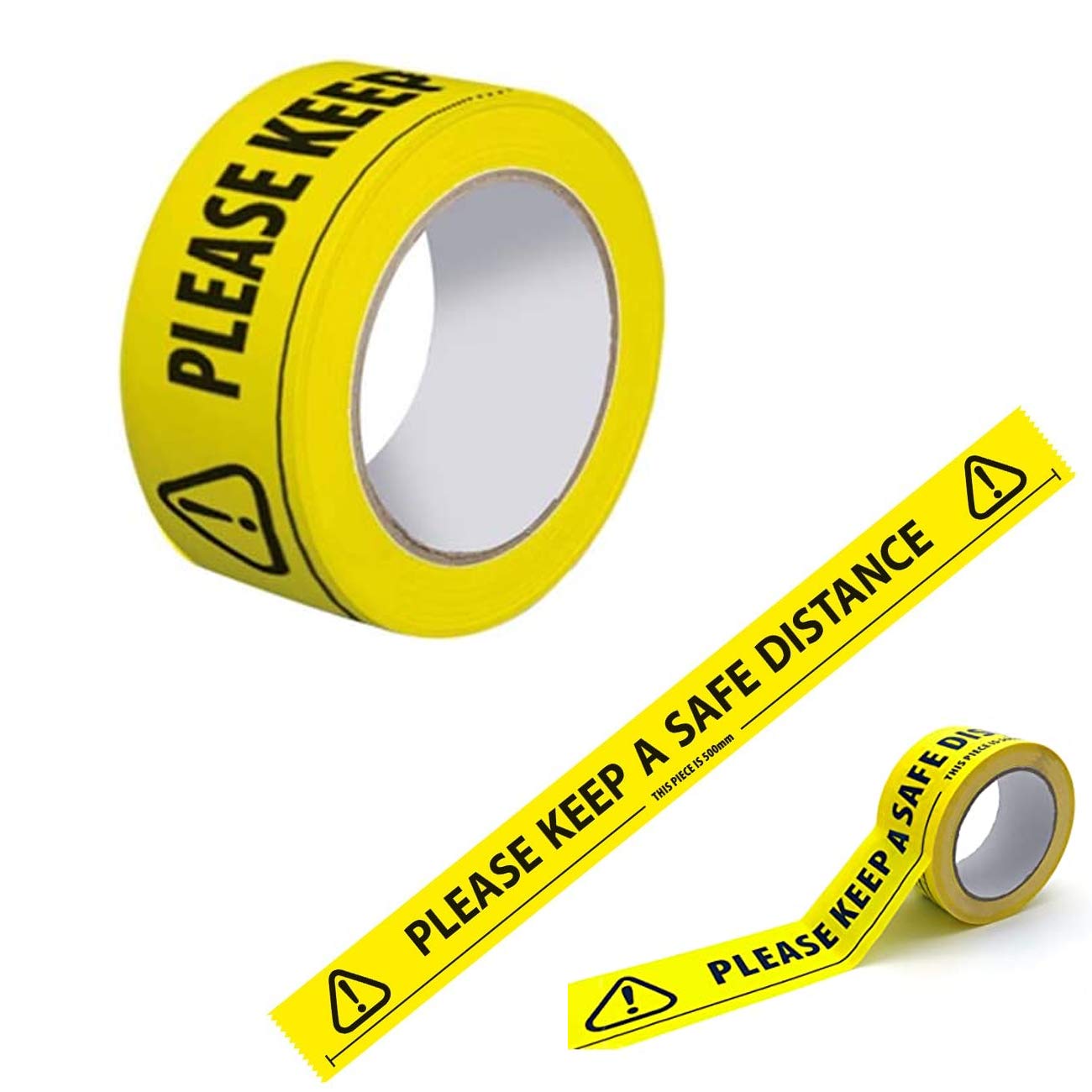 Buy Please Keep A Safe Distance Warning PVC Floor Tape Strong Vinyl ...