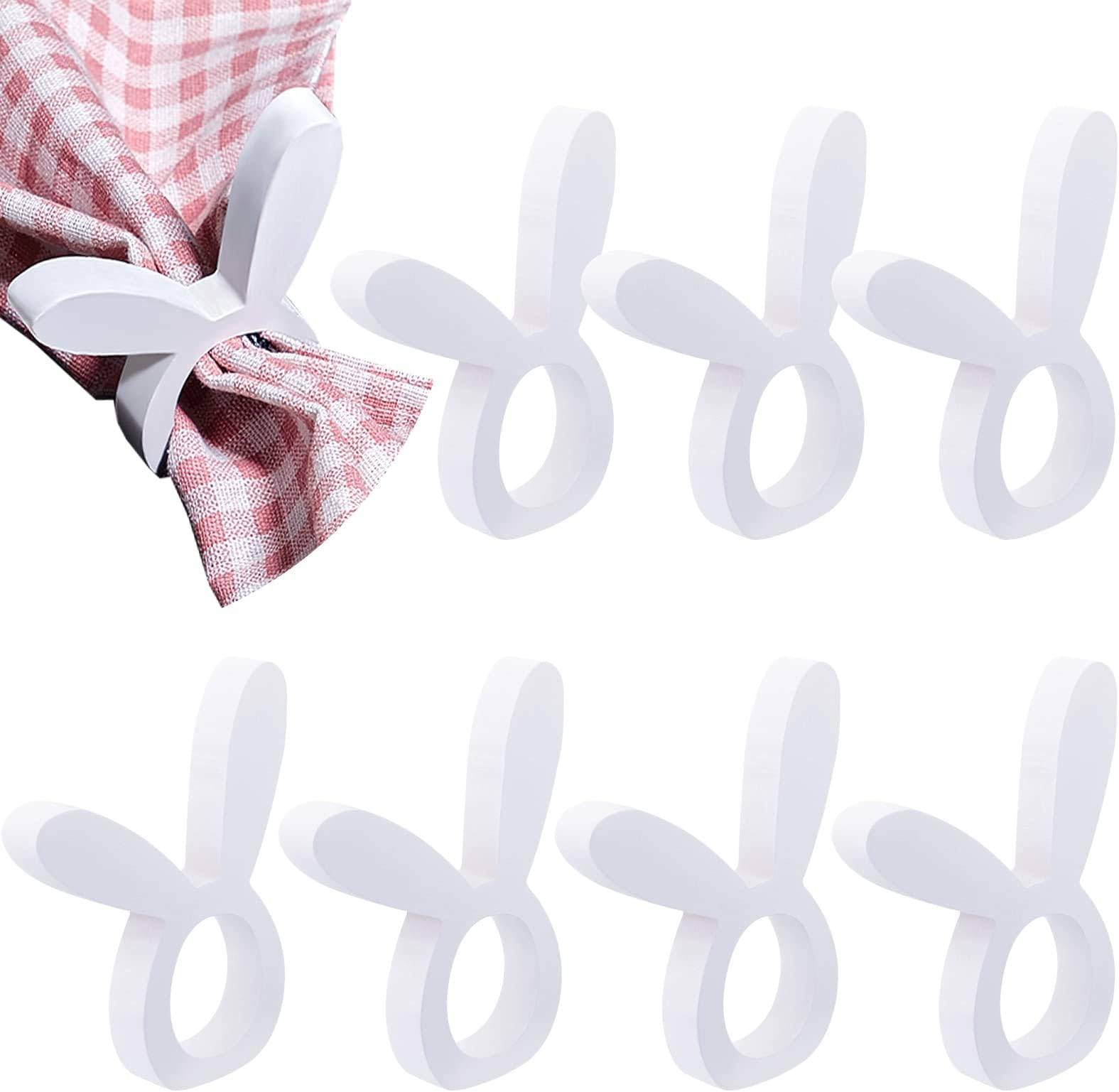 Amazon.com: Easter Rabbit Porcelain Napkin Rings, Set of 8 Vintage ...