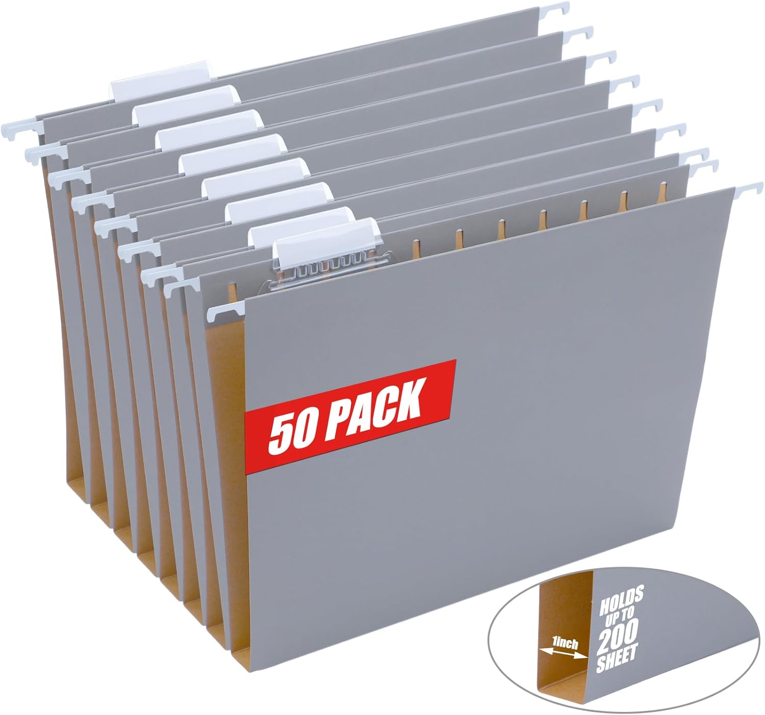 Amazon.com : Moinchore 50 Pcs Extra Capacity Hanging File Folders ...