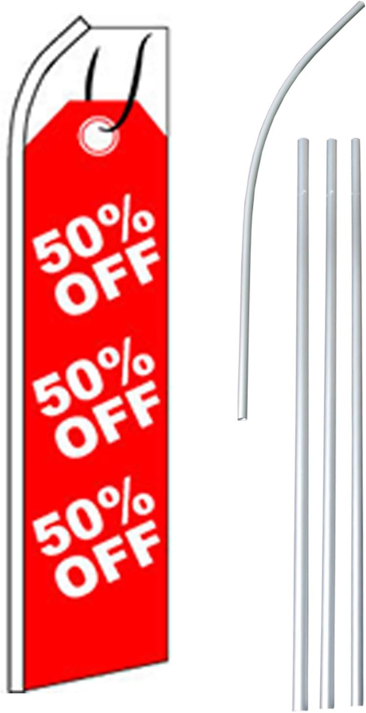 Amazon.com : NEOPlex -"50% Off Tag" - Floppy Flappy Flutter Flag and ...