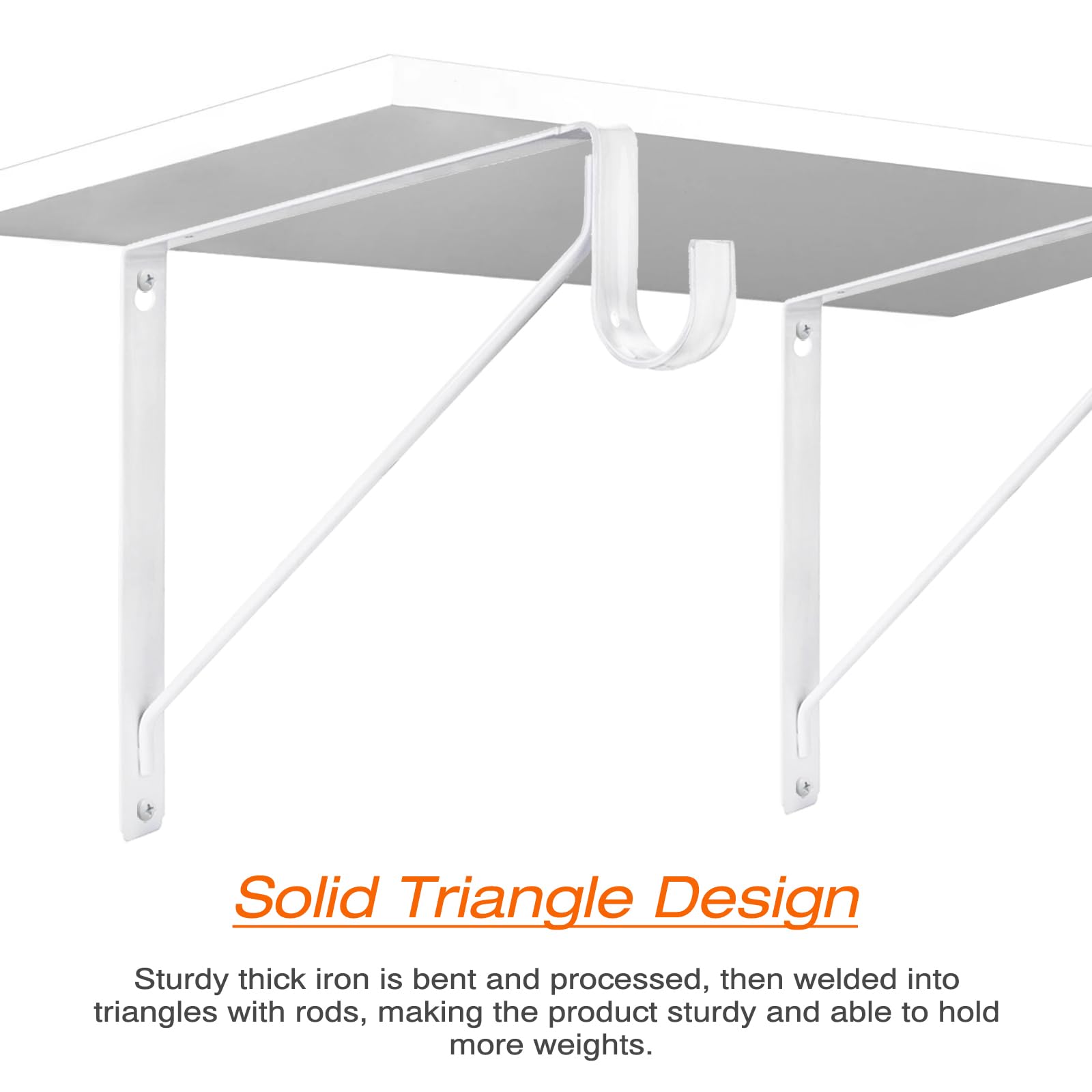 Snapklik.com : KOVOSCH 4 Pack Heavy Duty Closet Shelf & Rod Brackets ...