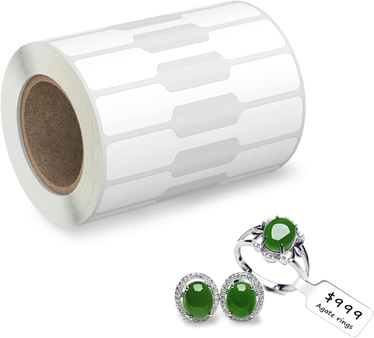 Amazon.com : 500pcs Blank Jewelry Price Tags Stickers Easy Peel Off ...