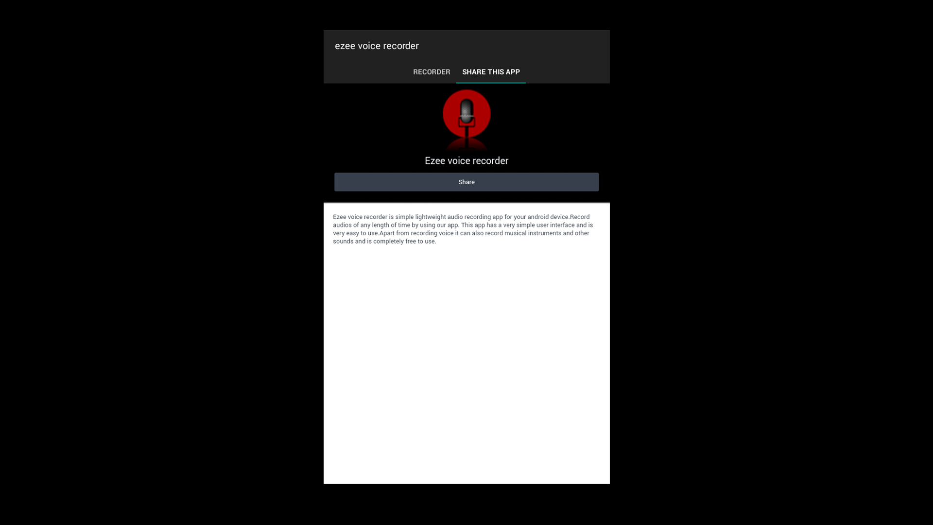 Ezee voice recorder - App on Amazon Appstore