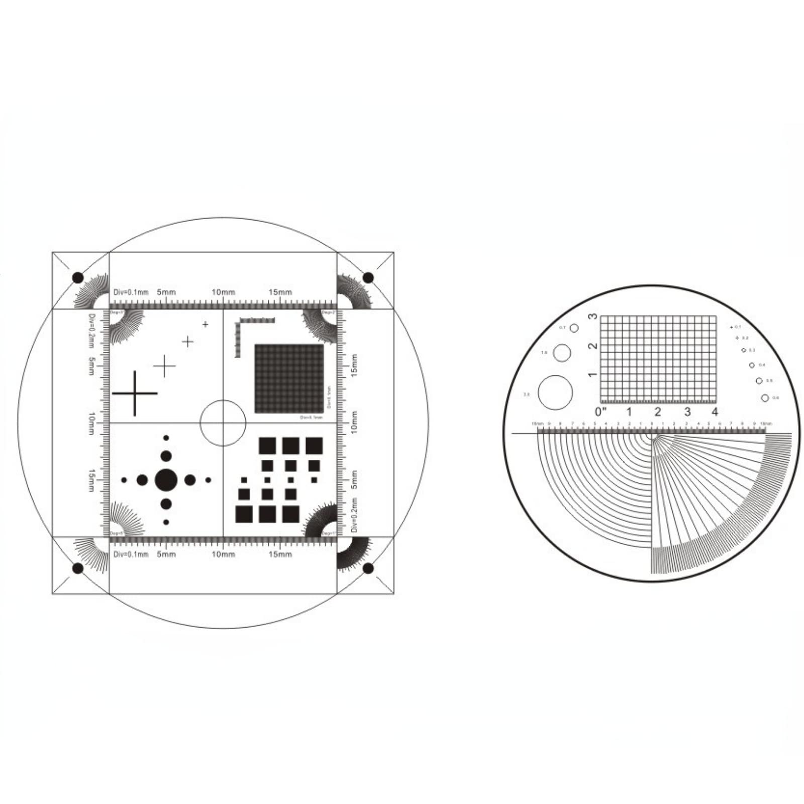 Amazon.com: 2PCS Ruler for Microscope, Micrometer Calibration Slide ...