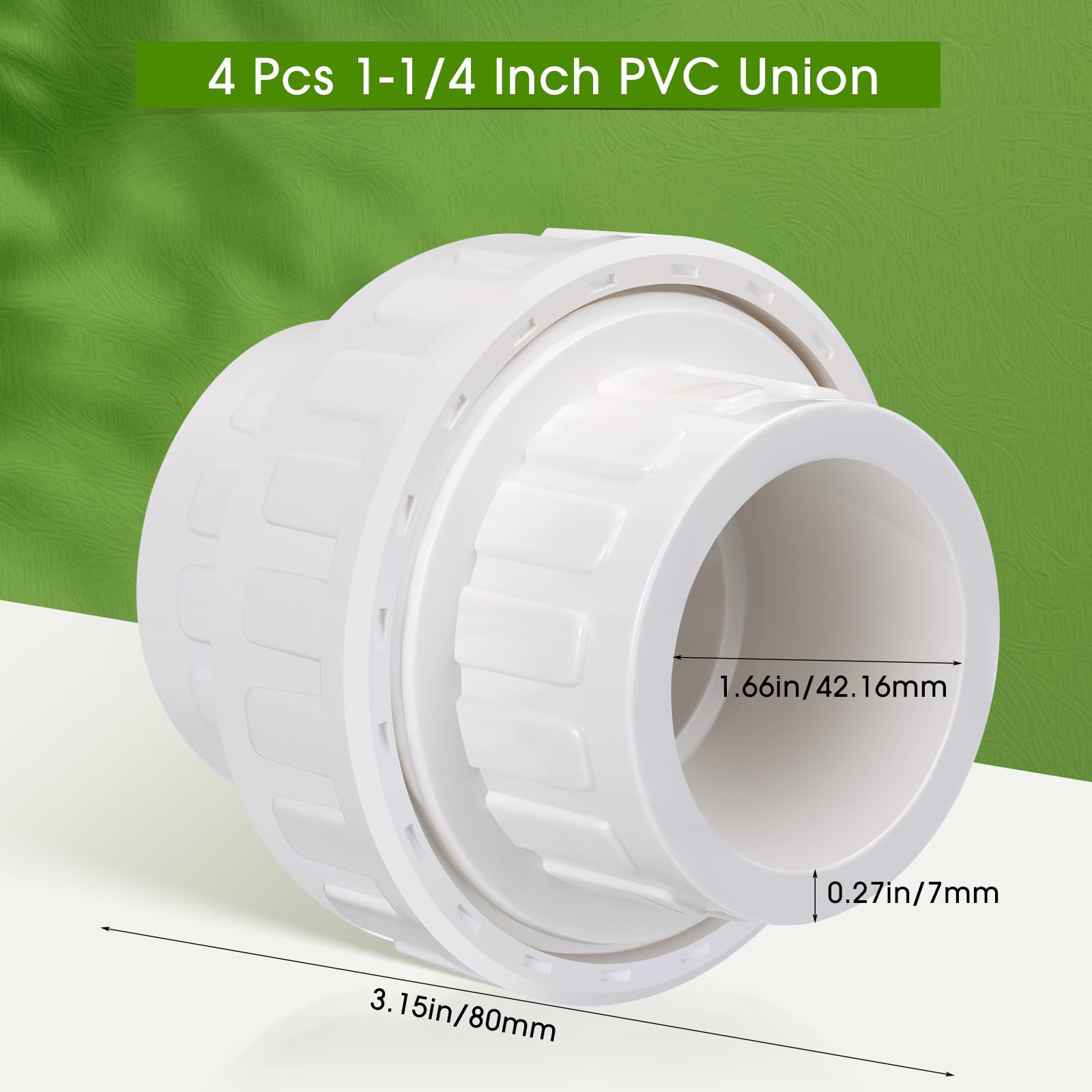 Snapklik.com : Pangda 4 Pcs PVC Union Coupling Pipe Fitting PVC Slip ...