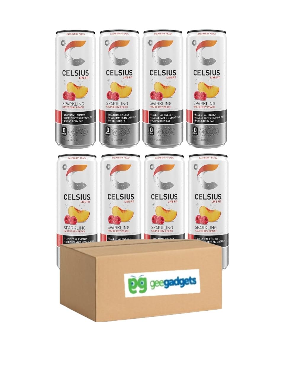 Snapklik.com : Gee Gadgets CELSIUS Sparkling Raspberry Peach ...