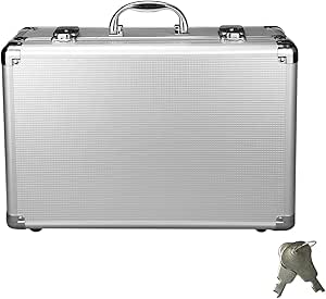 Amazon.com | Aluminum Briefcase with Lock Hard Multifunctional Attache ...