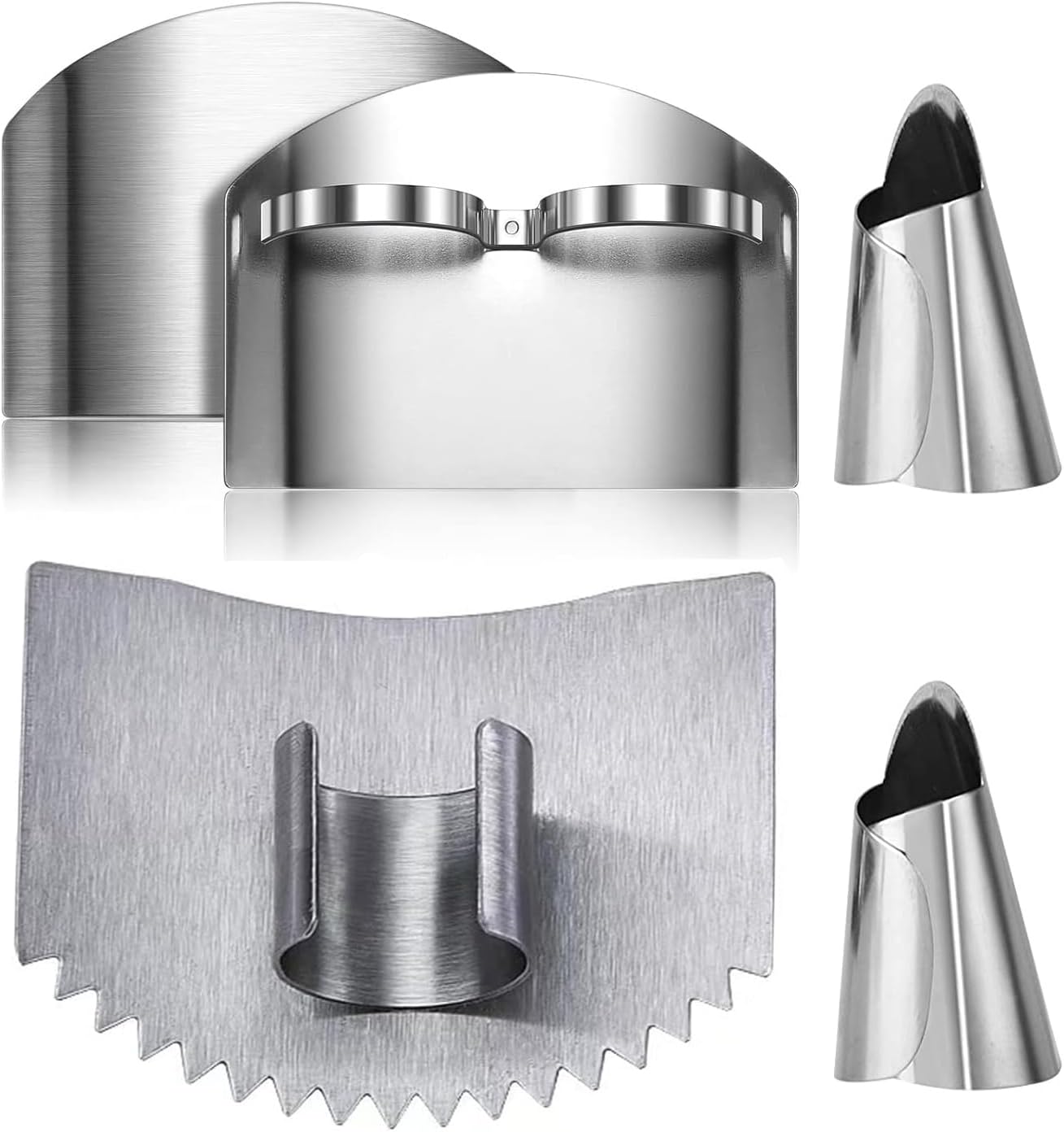 Amazon.com: 4PCS Finger Guard for Cutting Vegetables, Stainless Steel ...