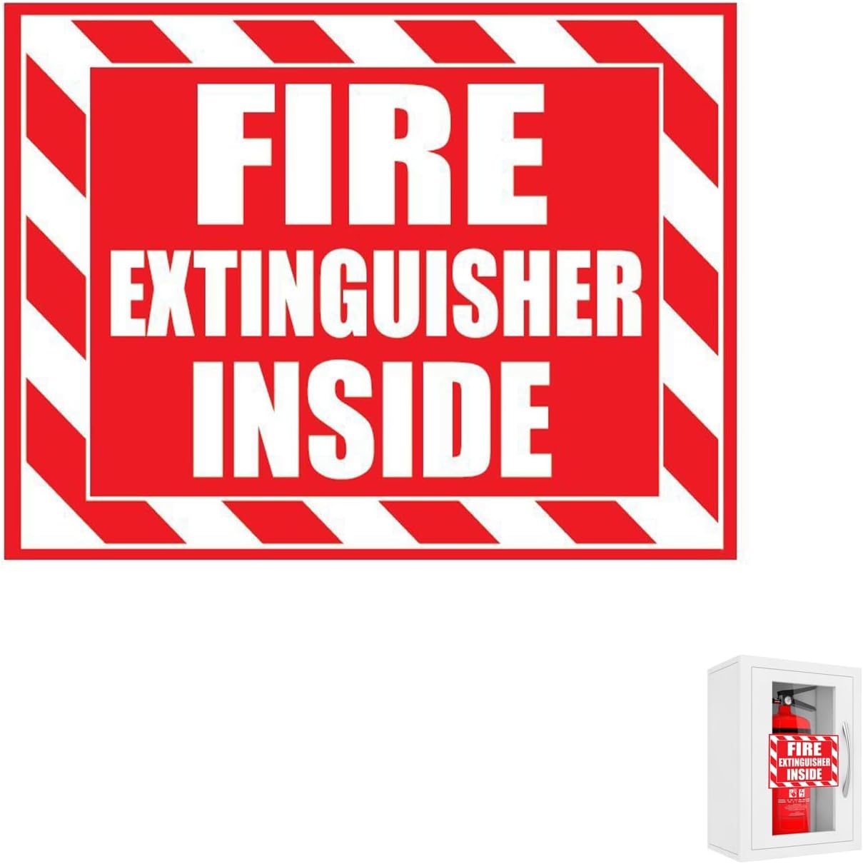 Amazon.com: Wrapco (4 Pack) Fire Extinguisher Inside Sticker Decal Sign ...