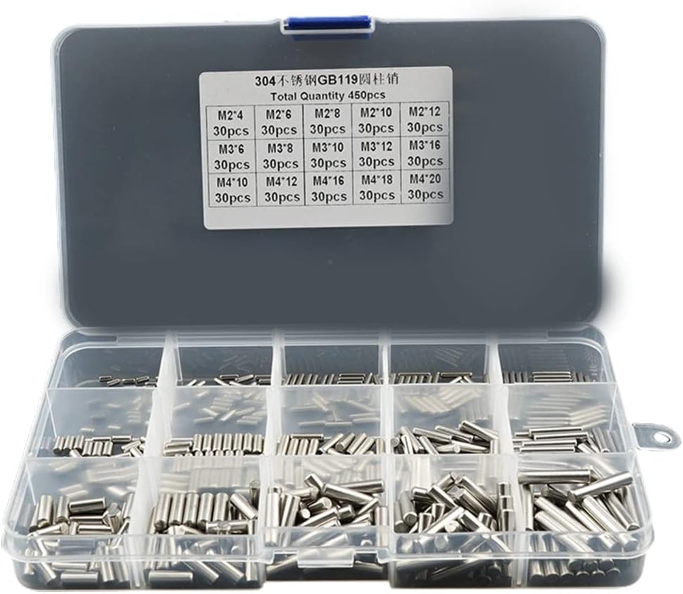 Amazon.com: caralin 450Pcs Dowel Pin Stainless Steel Peg Support ...