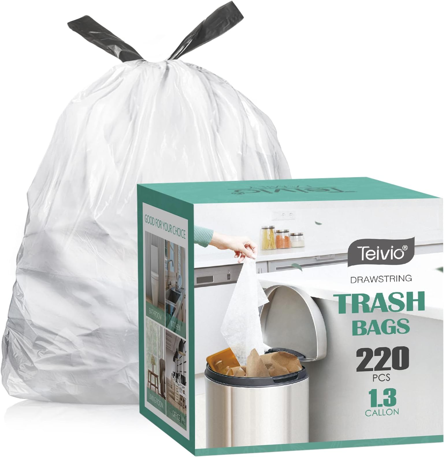 Amazon.com: Berriebins 1.3 Gallon Trash Bags - 5 Litre Strawberry ...