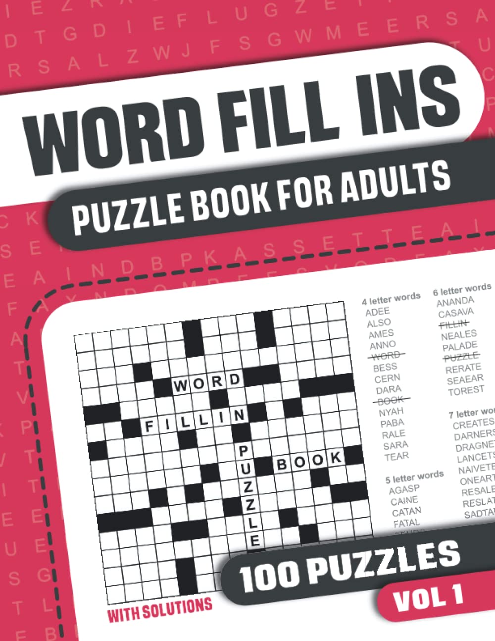 Word Fill Ins Puzzle Book for Adults: Fill in Puzzle Book with 100 ...