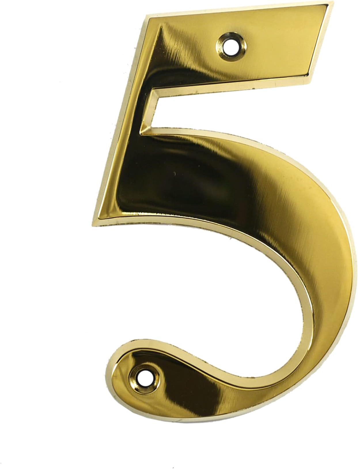 Beautiful 3 Inch Bevelled Edge Polished Gold Door Number 3 - Screw Fix ...